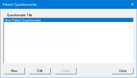 Editing patient questionnaires